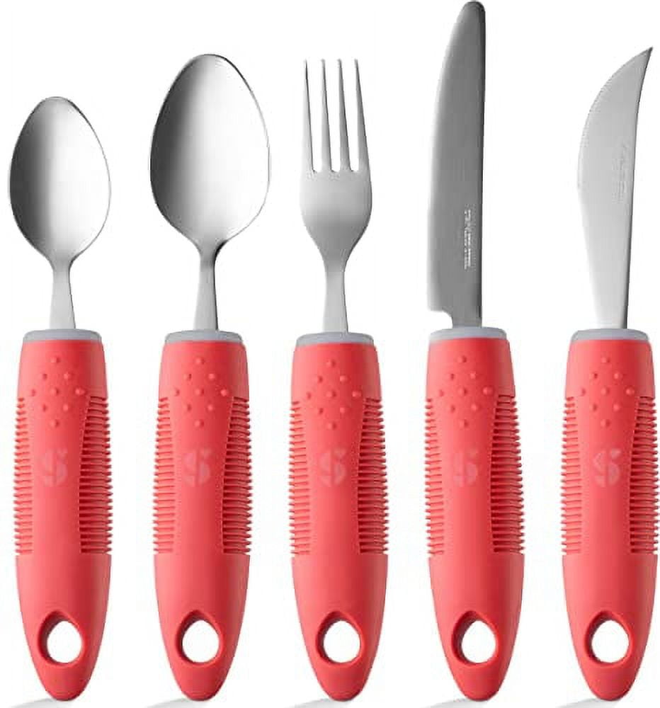 Special Supplies Adaptive Utensils (5-Piece Kitchen Set) Wide, Non ...