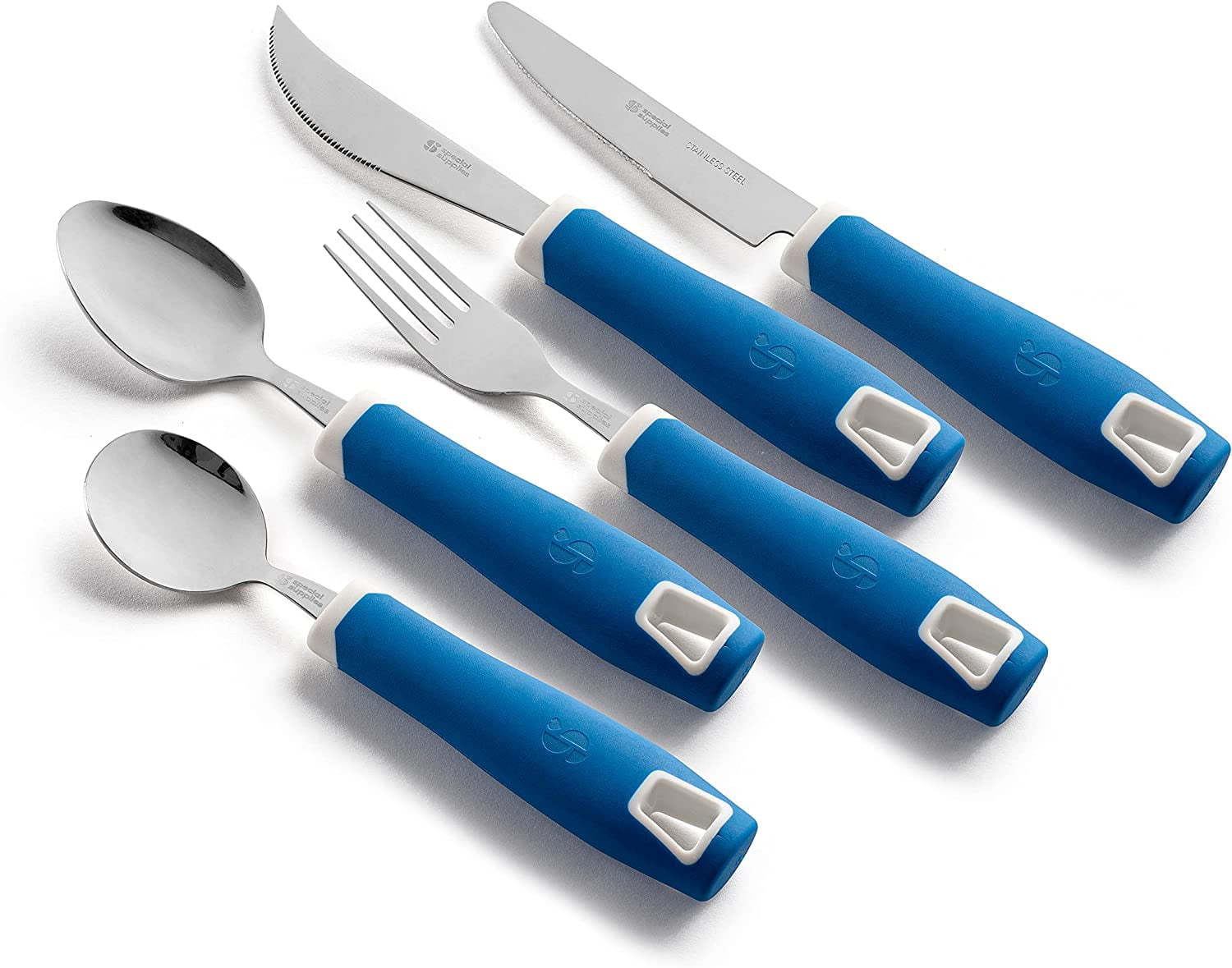 Special Supplies Reusable Silverware - Adaptive Eating Cutlery Kit, 5 ...