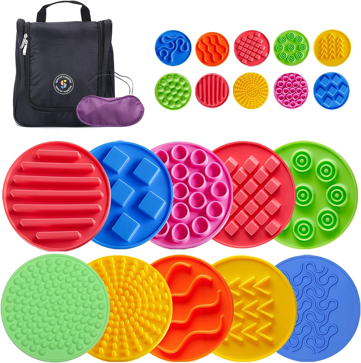Special Supplies Matching Game Sensory Discs, 10 Sets, Tactile ...