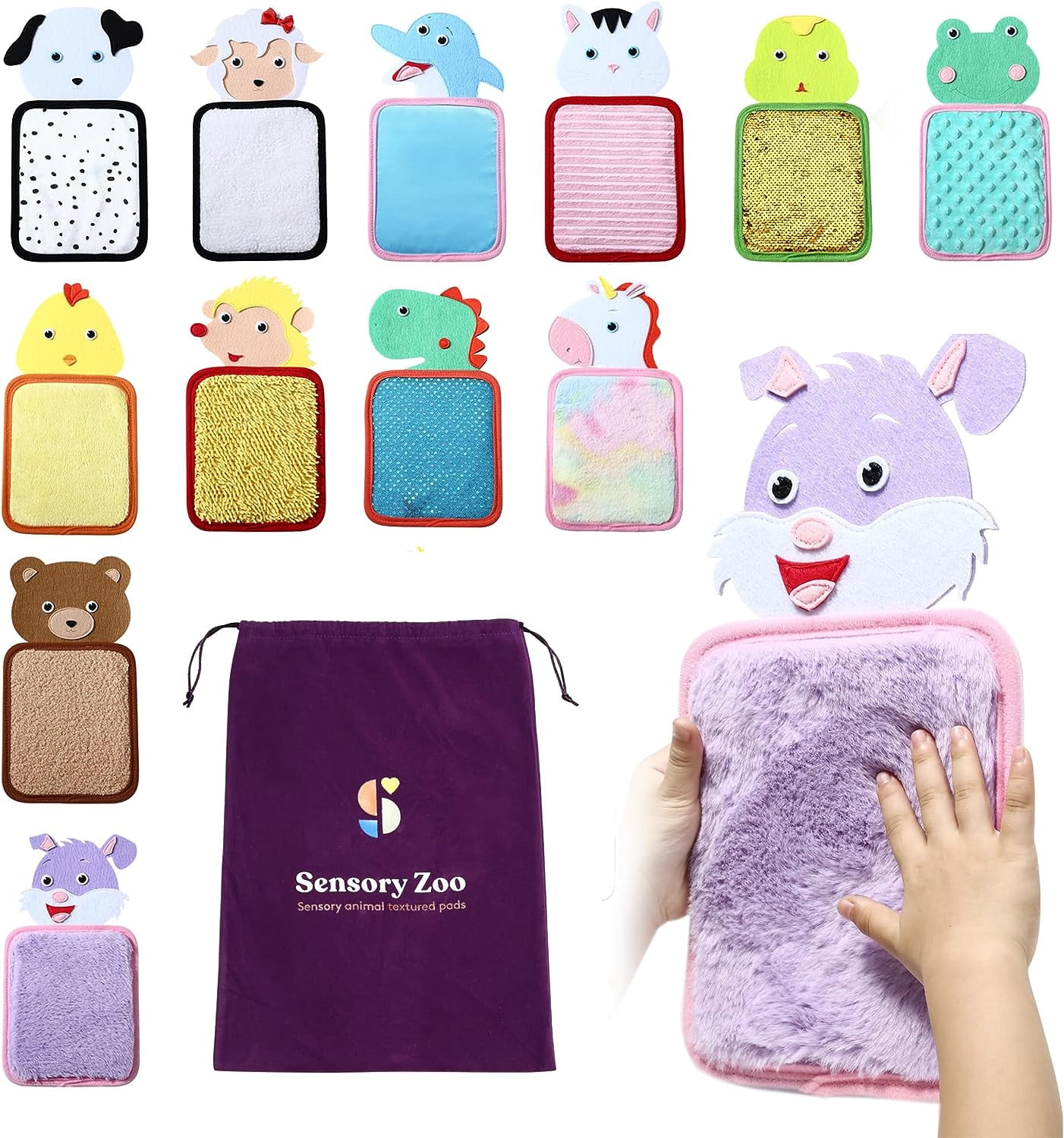 Special Supplies Sensory Zoo Tactile Animal Pads, 12 Set, Stimulation ...