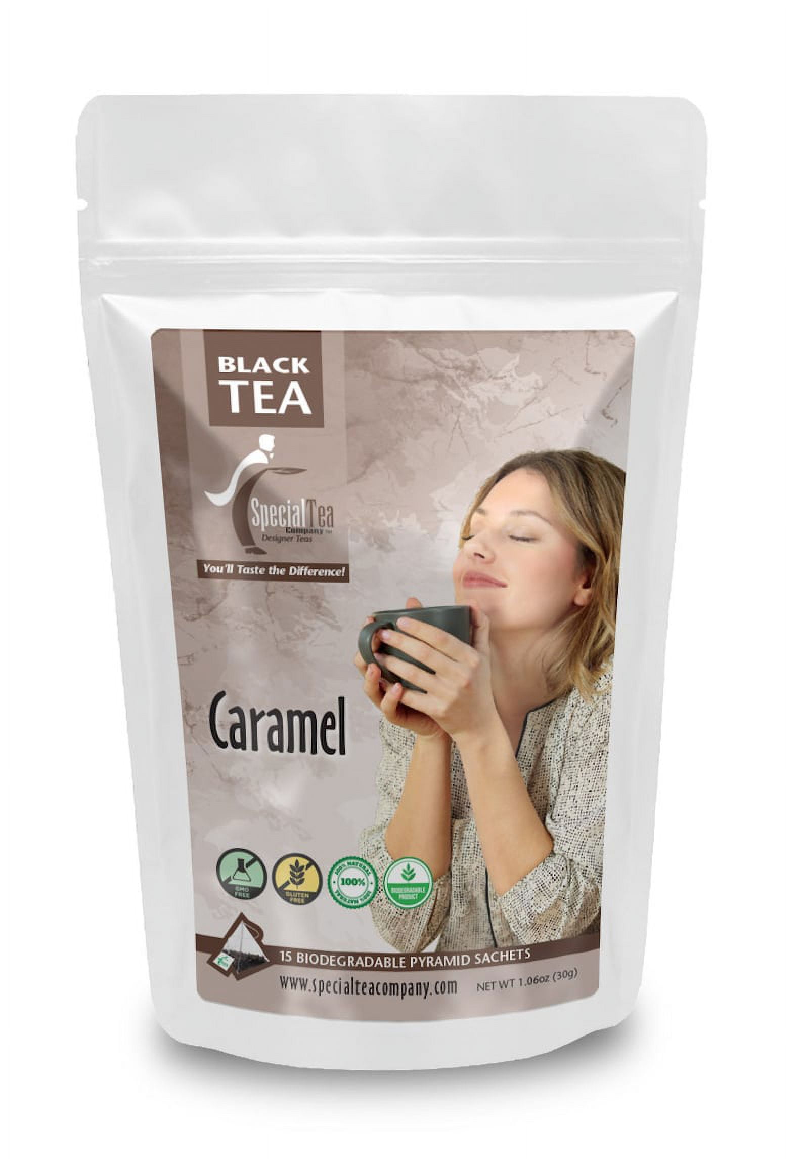 Special Tea Caramel Black Tea Pyramid 15 Sachets - Walmart.com