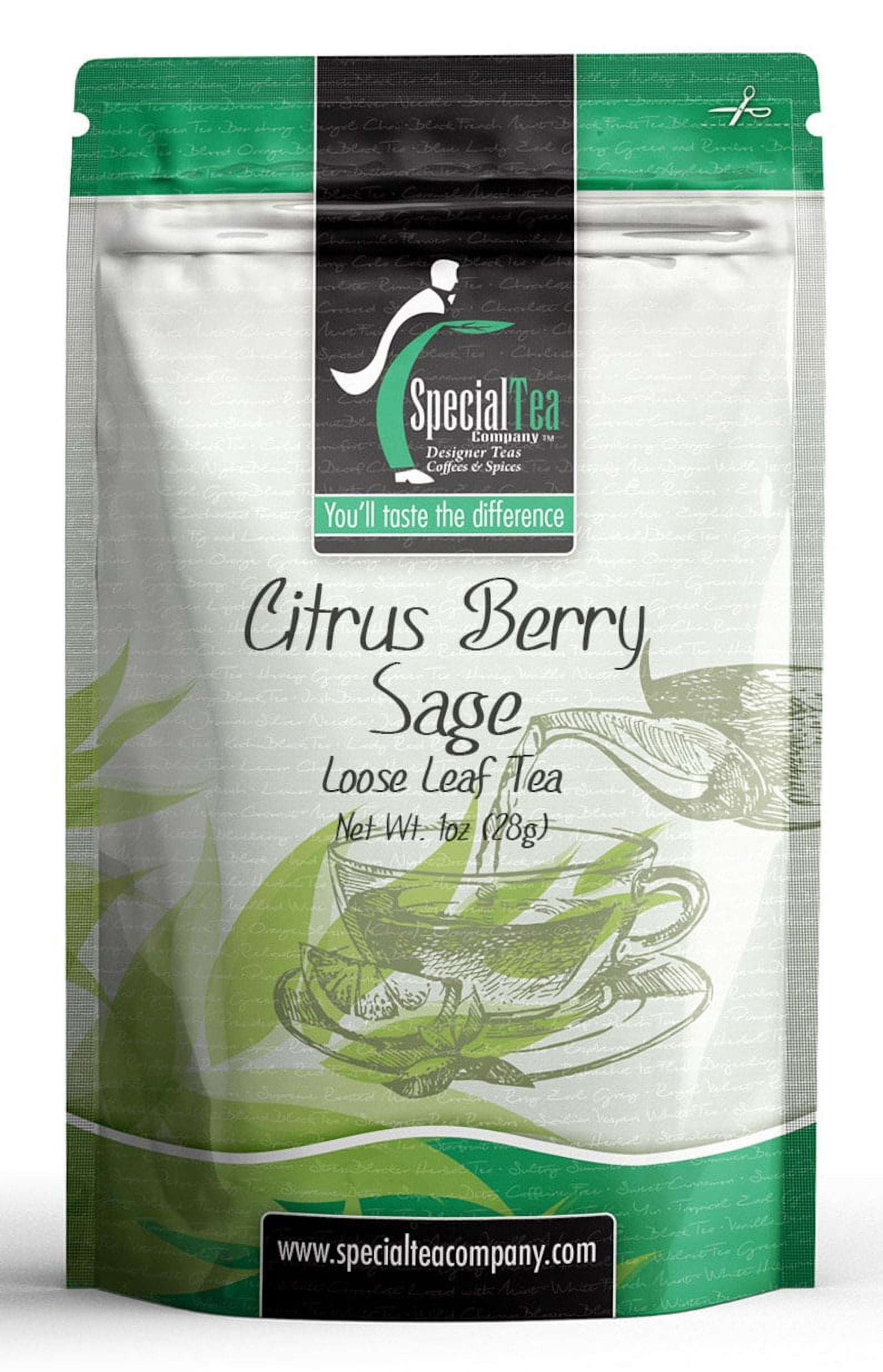 Special Tea Citrus Berry Sage Green Tea, Loose Leaf 1 oz. - Walmart.com