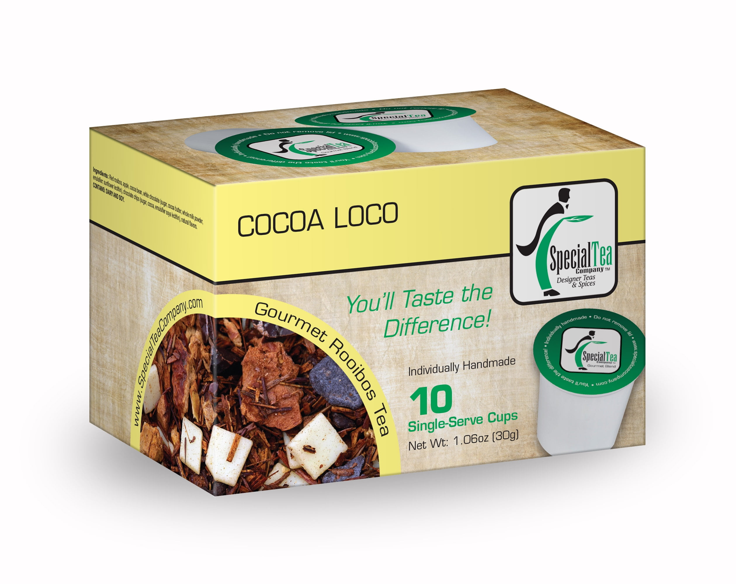 Special Tea Cocoa Loco Rooibos, Chocolate & Vanilla, 10 ct Single Serve ...