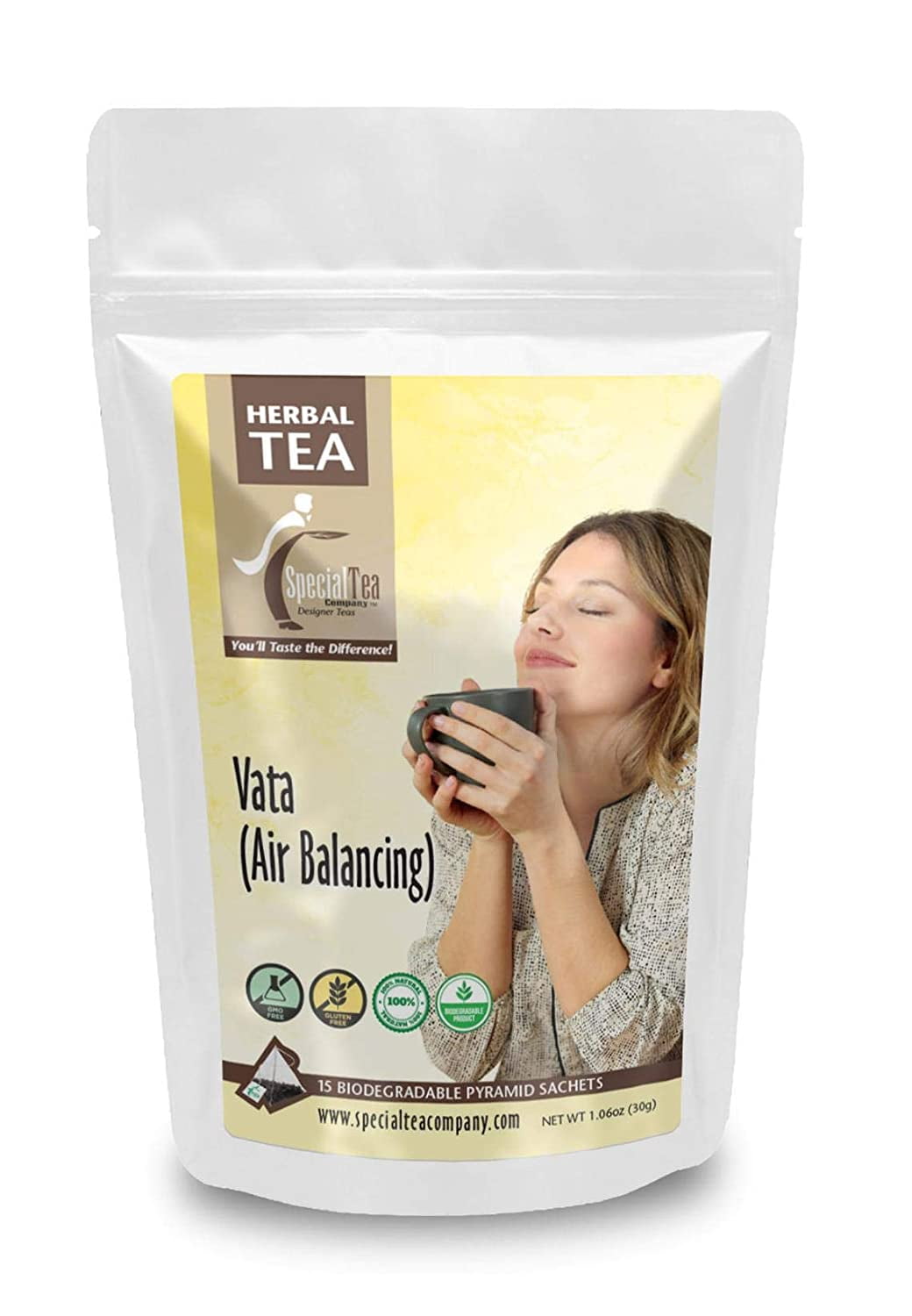 Special Tea Vata (Air Balancing) Herbal Tea Pyramid 15 Sachets ...