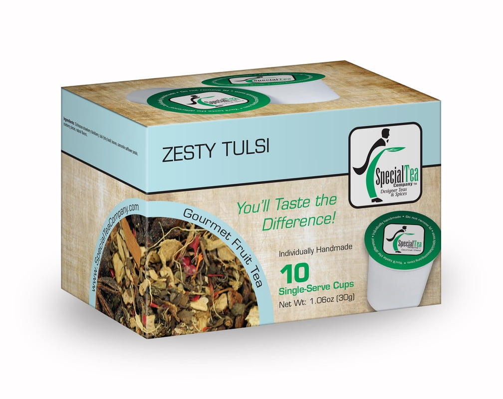Special Tea Zesty Tulsi Loose Leaf Fruit Tea, 10 ct Single Serve Cups ...
