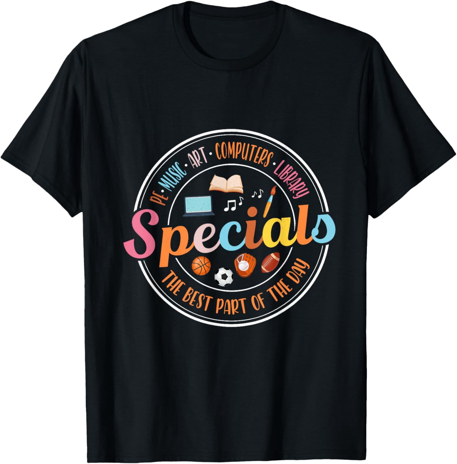 Special Teacher Music Art Library Physical Education T-Shirt men and ...