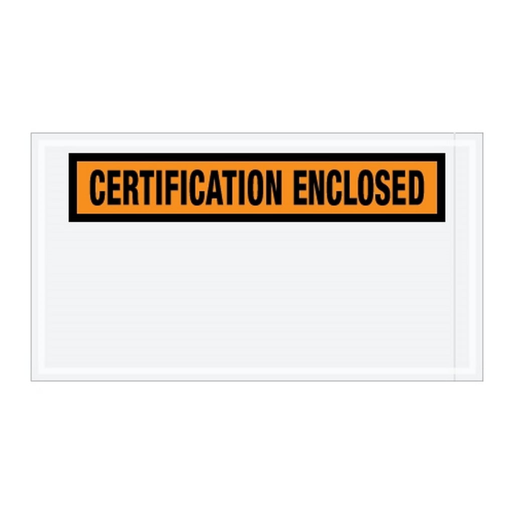 Special Use Orange "Certification Enclosed" Envelopes 5 1/2" X 10 ...