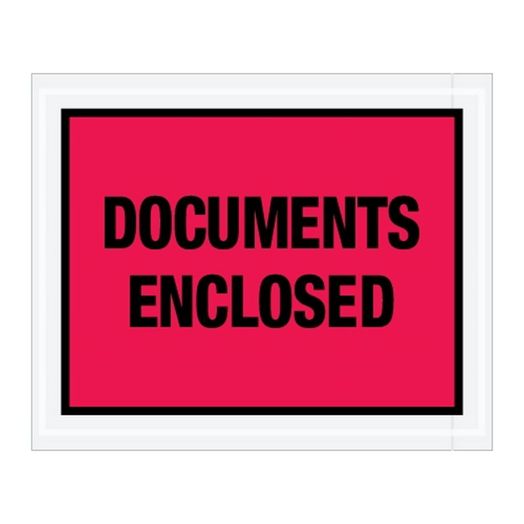 Special Use Red "Documents Enclosed" Envelopes 4 1/2" X 5 1/2" (1000 ...