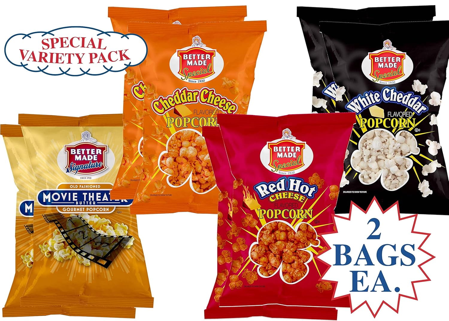 Special Variety Pack Popcorn - Pack of (8) - 2.75oz Bags – 2 Each Movie ...