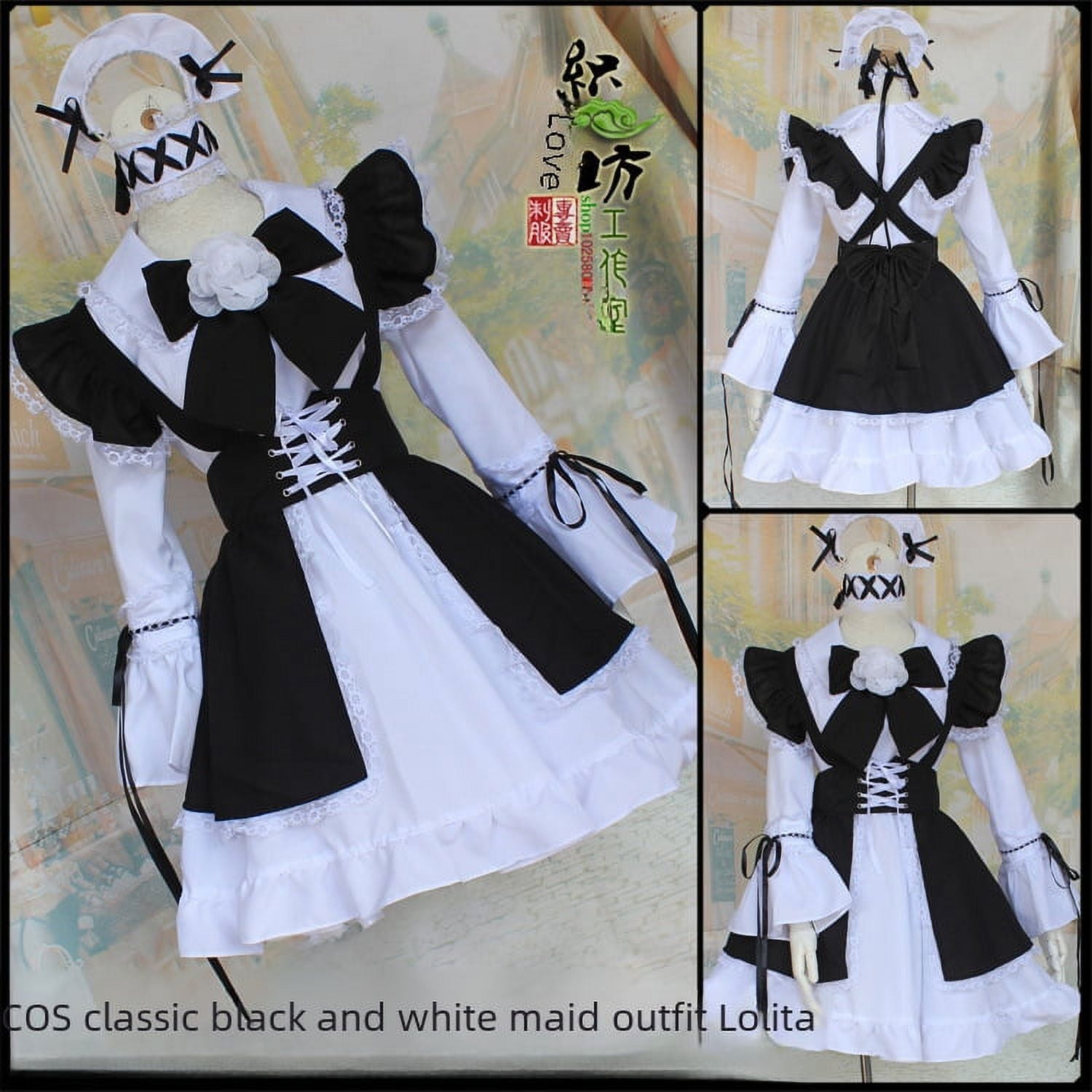 Special Offer Classic Black And White Maid Cosplay Animation Japanese