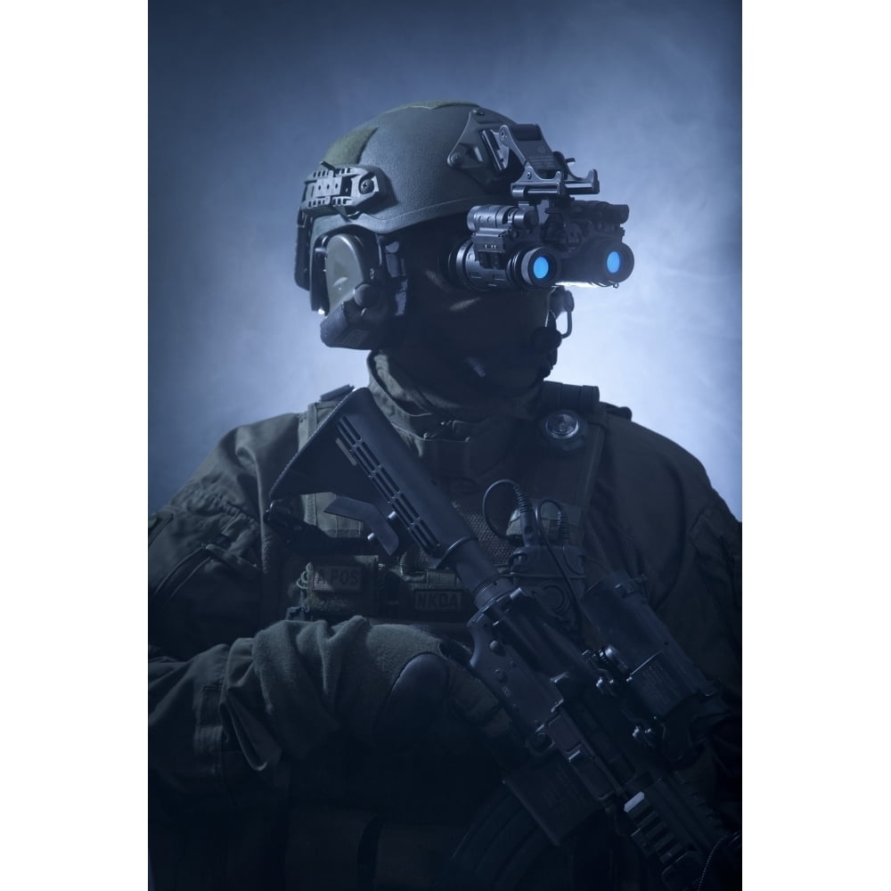 Special operations forces soldier equipped with night vision Poster ...