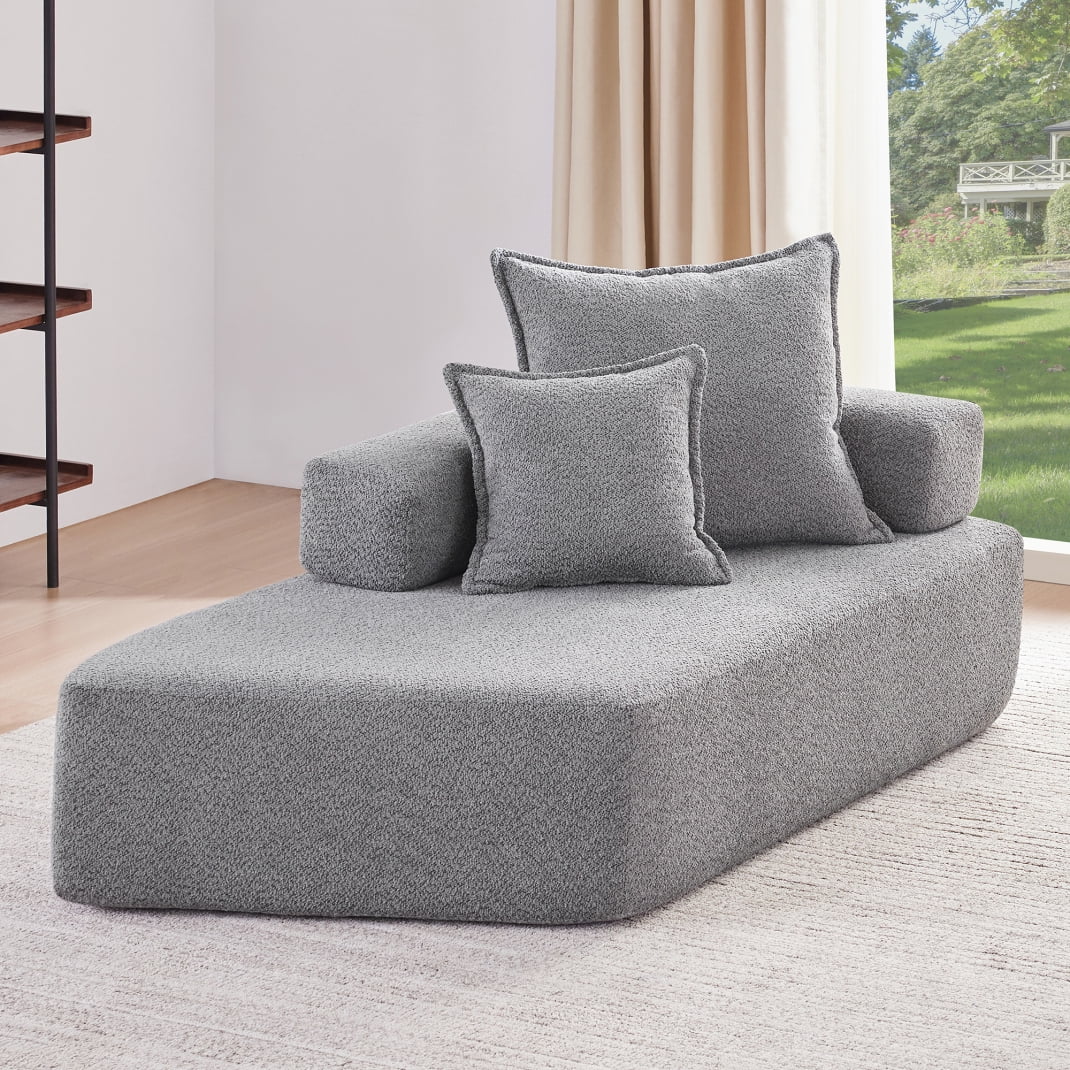 Special-shaped Frame for Luxury Boucle Floor Couch Set, Oversized ...
