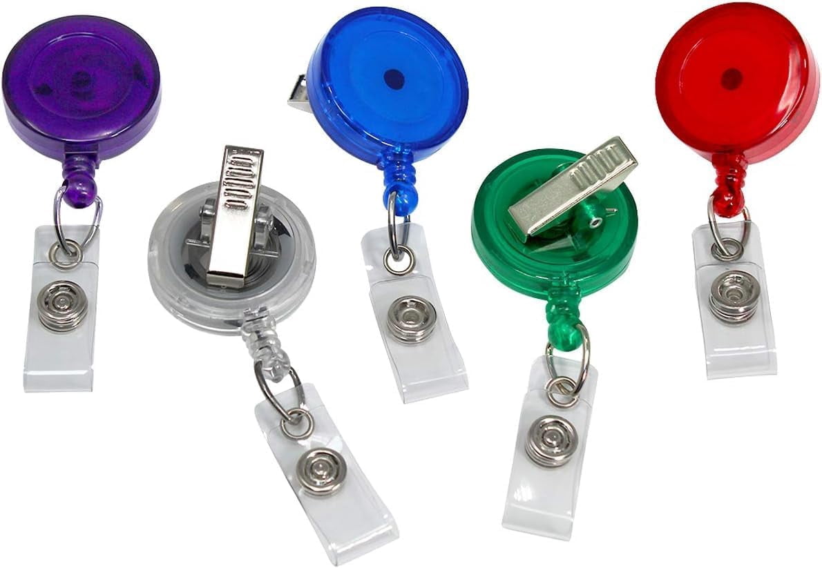 Specialist ID Heavy Duty Badge Reels, Multicolor, 5 Count - Walmart.com