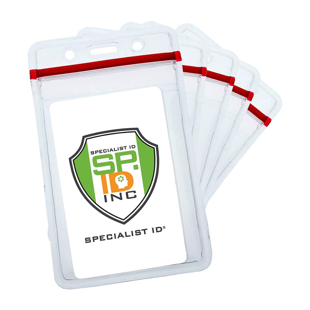 Specialist ID Vinyl Badge Holders with Zipper, Durable ID Sleeves, 100 ...