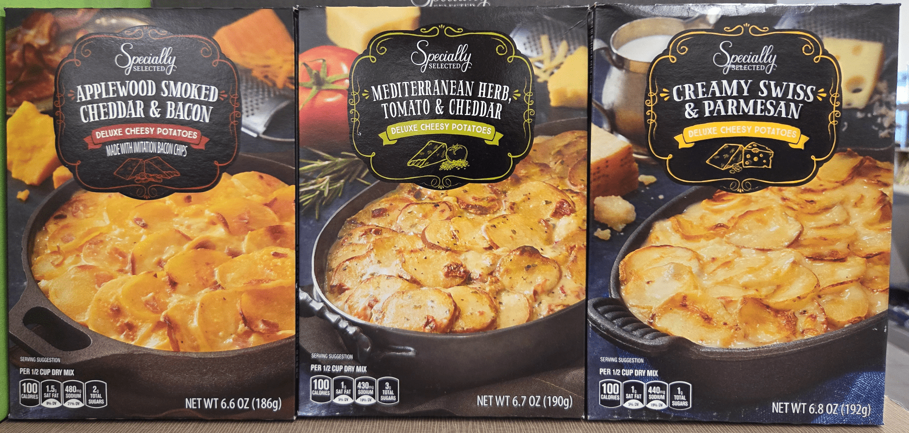 Specially Selected 3 Flavors Deluxe Cheesy Potatoes 6.6oz 186g (3 Boxes ...