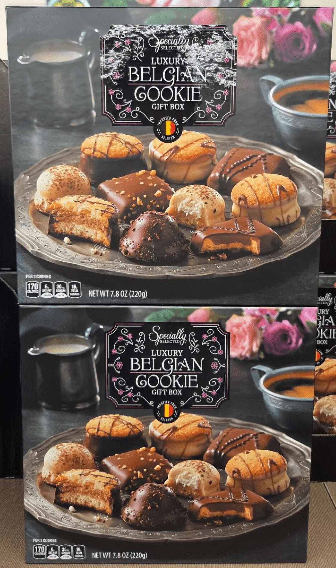 Specially Selected Luxury Beligian Cookie Gift Box 7.8oz 220g (2 Boxes ...