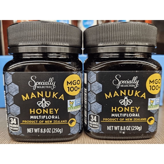 Specially Selected NON-GMO MGO 100+ Manuka Honey Multifloral 8.8oz 250g ...