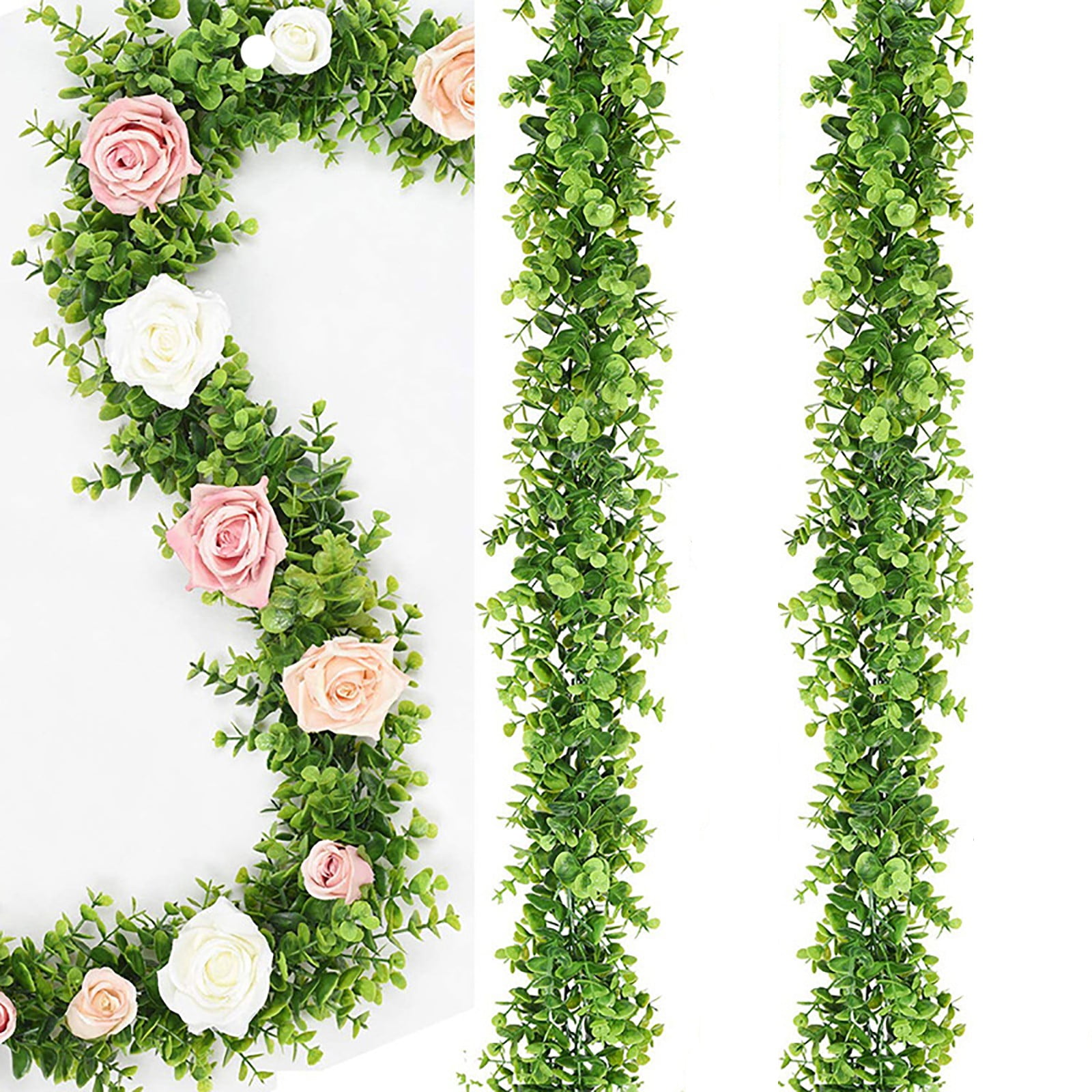 Specialoffer！ Artificial Vines Faux Garland 2 Pack Greenery Garland Wedding Arch Wall Decor 6 ...