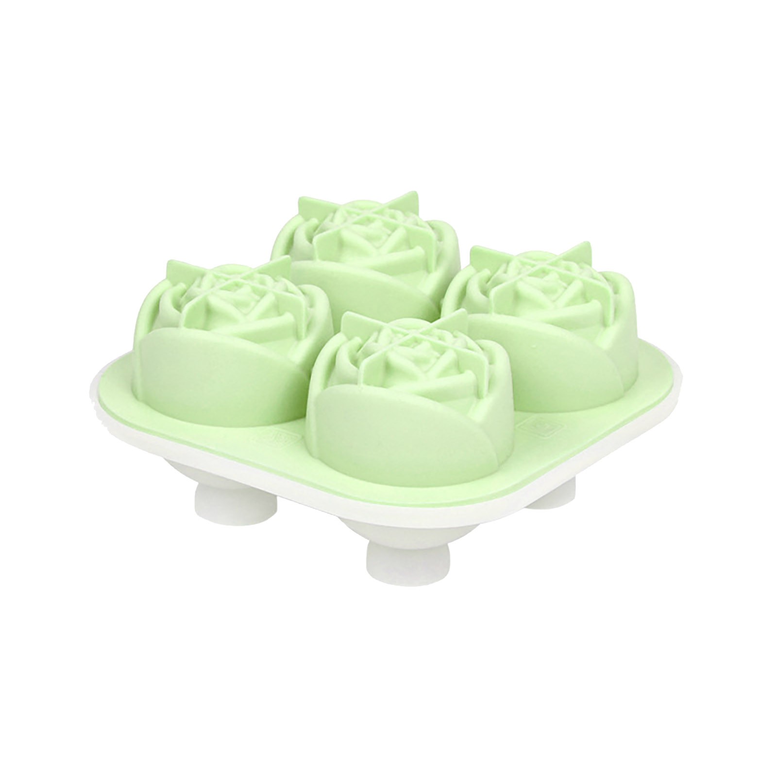 Specialoffer！Rose Ice Cube 2 Inch Flower Ice Cube Silicone Ice Cube ...