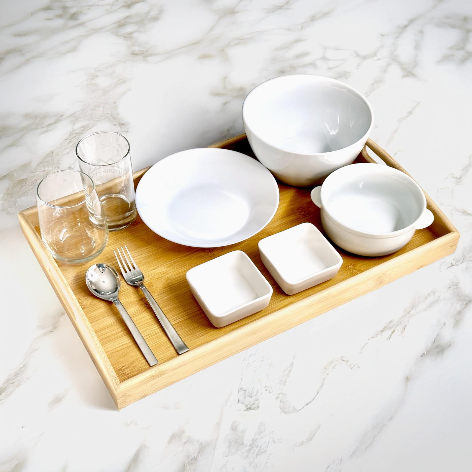 Specialoffer！ Serving Tray With Handles Portable Bed Tray For Breakfast ...