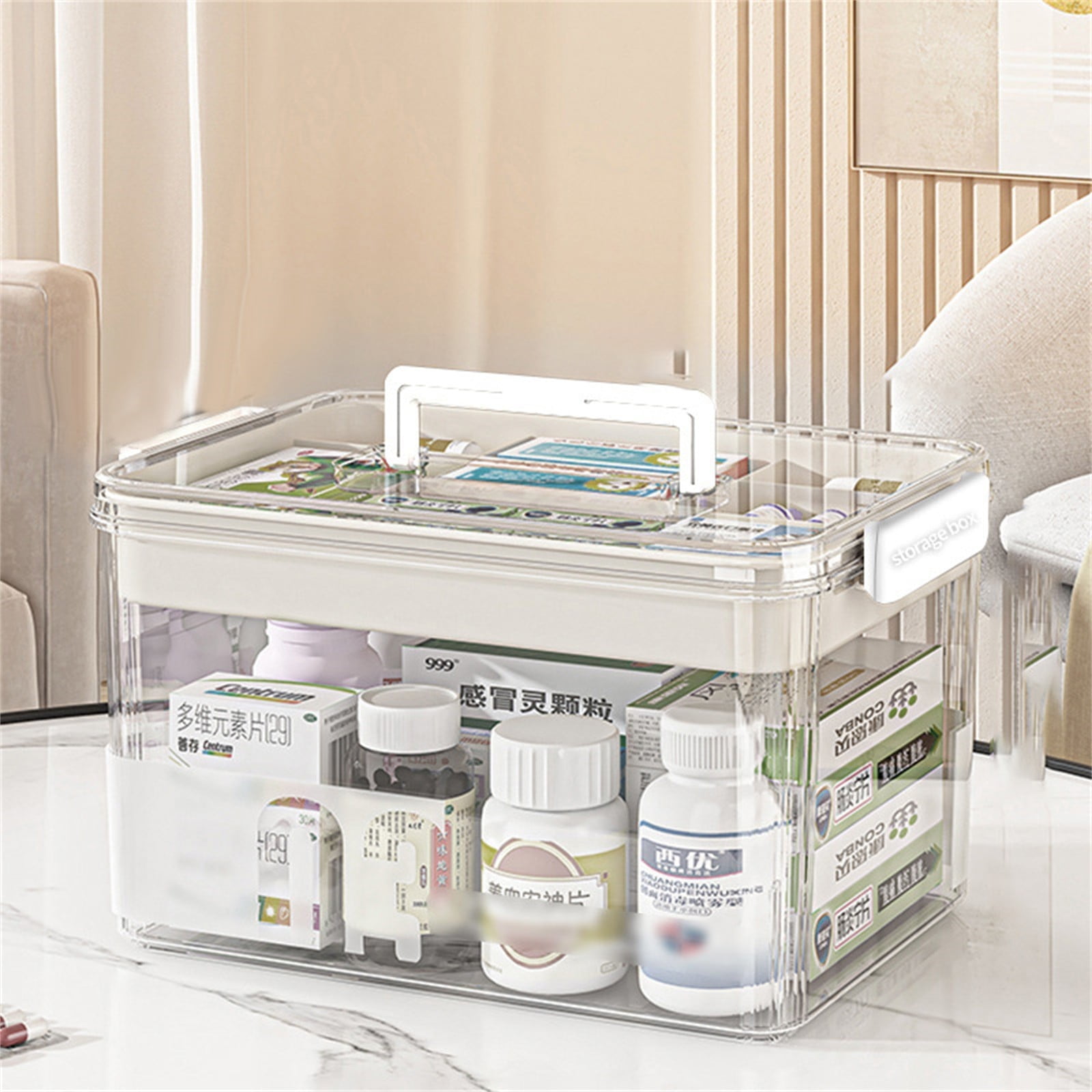 Specialoffer！ Storage Box Transparent Kit Storage Items Storage ...