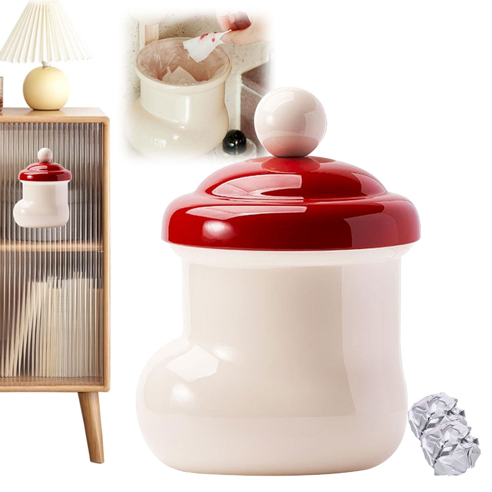 Specialoffer！ Tabletop Trash Can Counter Garbage Trash Tiny Countertop ...