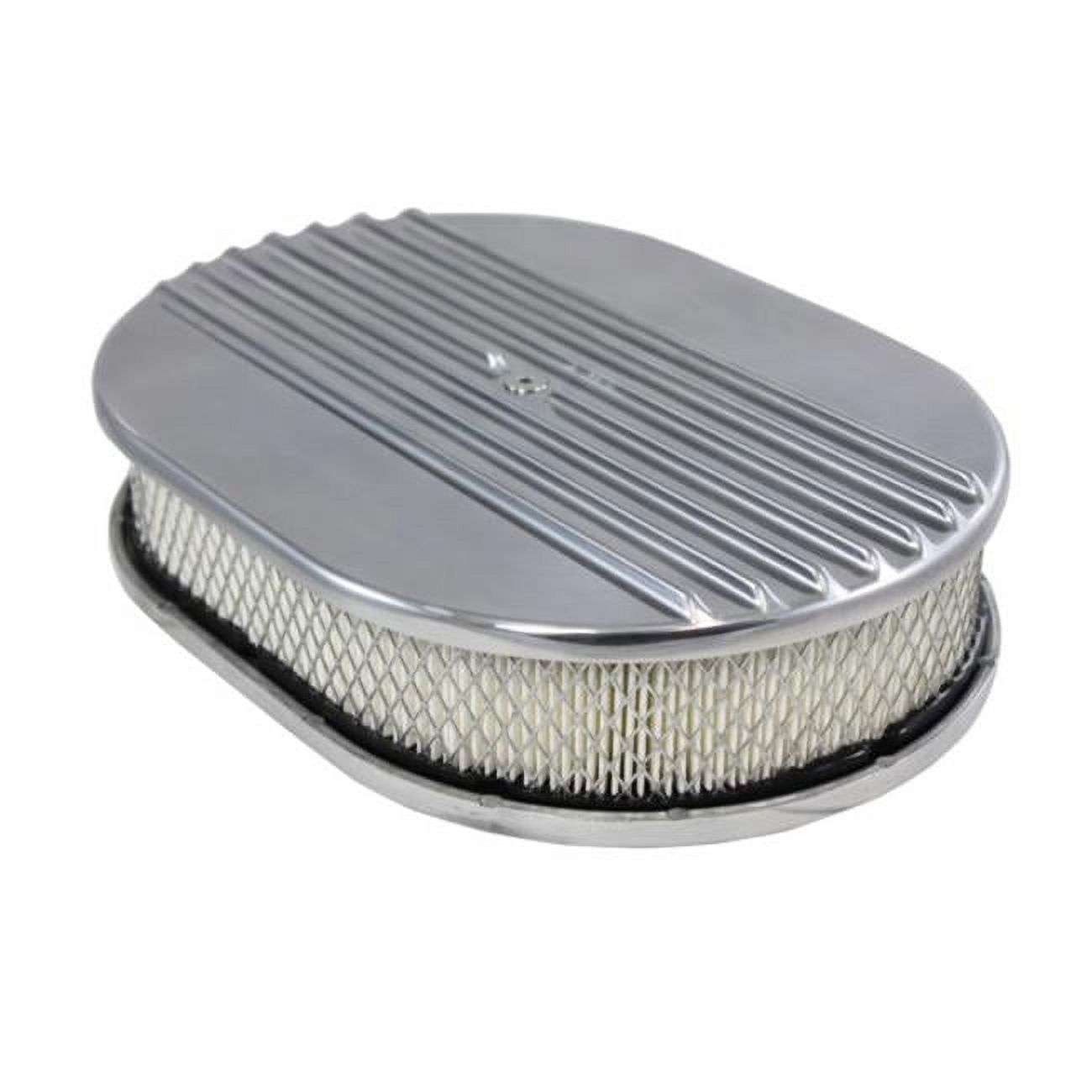 Specialty Chrome SPC6490 12 x 2 in. Oval Half Finned Top Air Cleaner ...