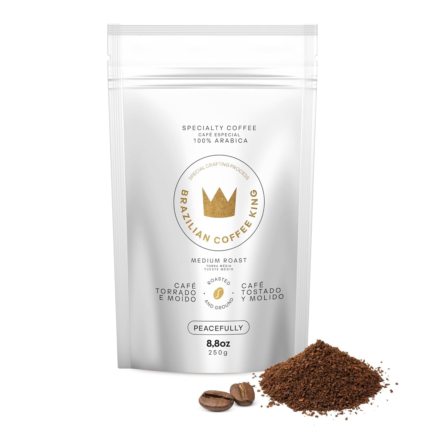 Specialty Coffee Peacefully 8.8 oz – Arabica Roasted Ground on the Farm ...