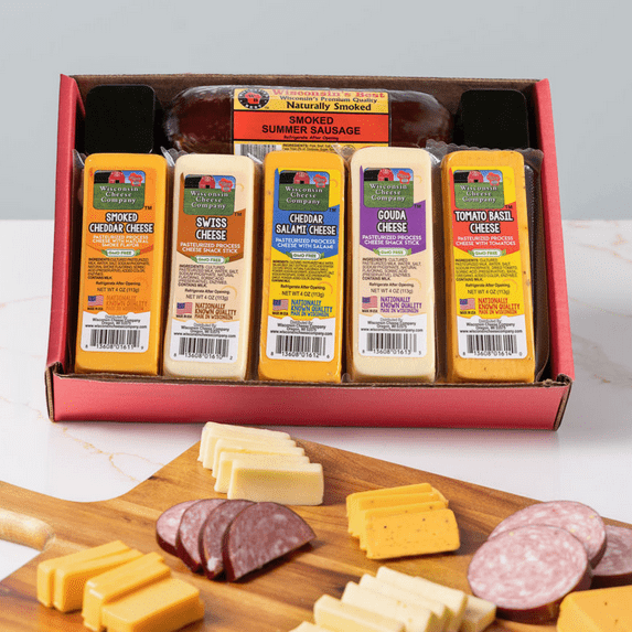 Wisconsin Cheese Specialty Gift Box, Cheese and Sausage, Low Carb, Keto ...