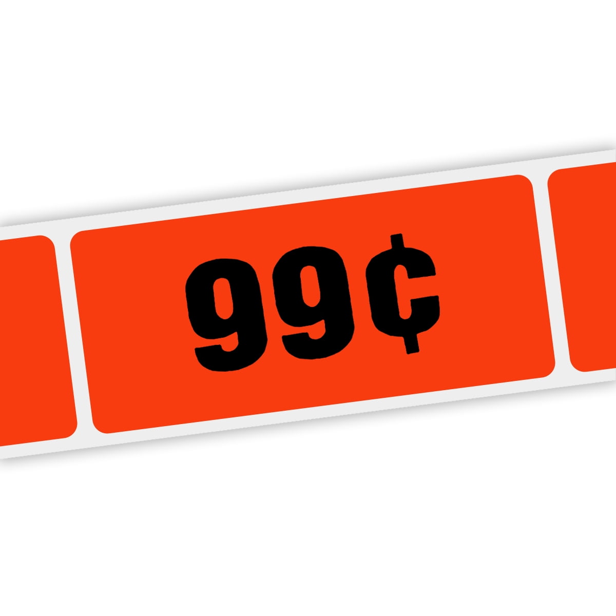 Specialty Printing 99C Grabber Label Dayglo Red with Black Print, 1.375 ...
