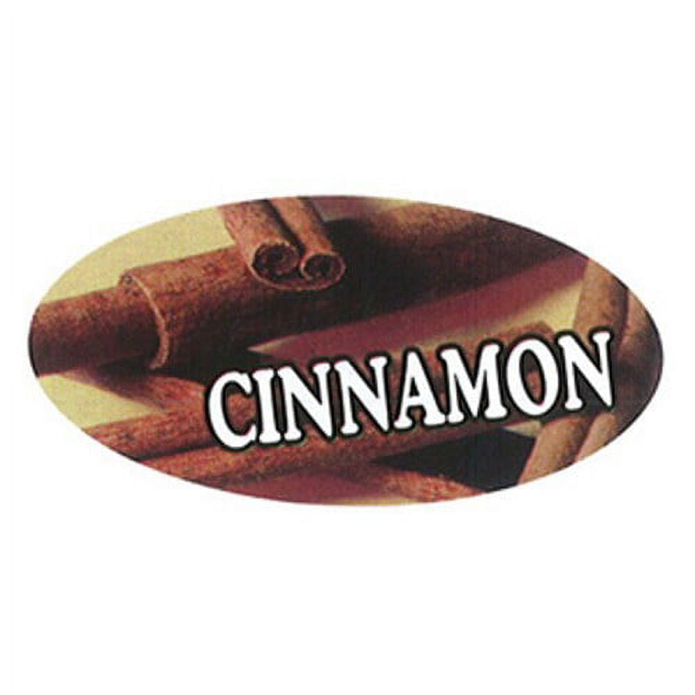 Specialty Printing Oval Cinnamon Flavor Label, 1.96" x 31/32" | 1000 ...