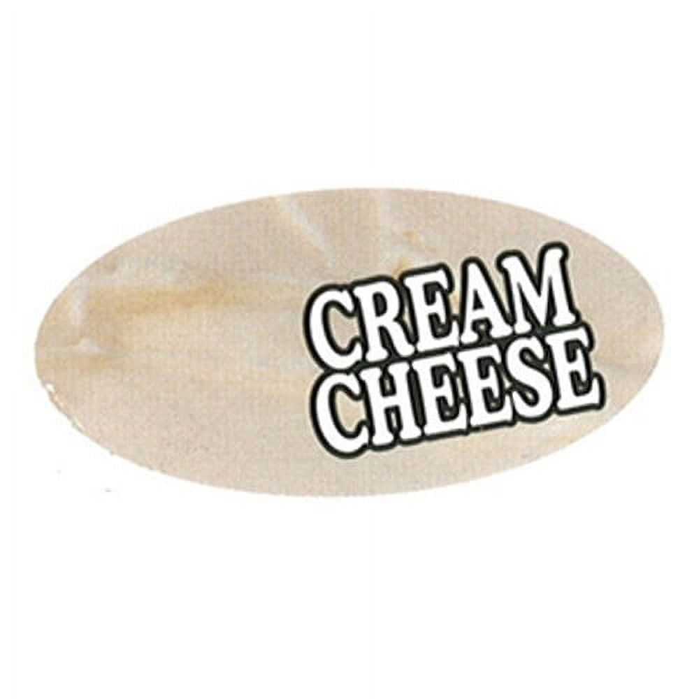 Specialty Printing Oval Cream Cheese Flavor Label, 1.96" x 31/32 ...
