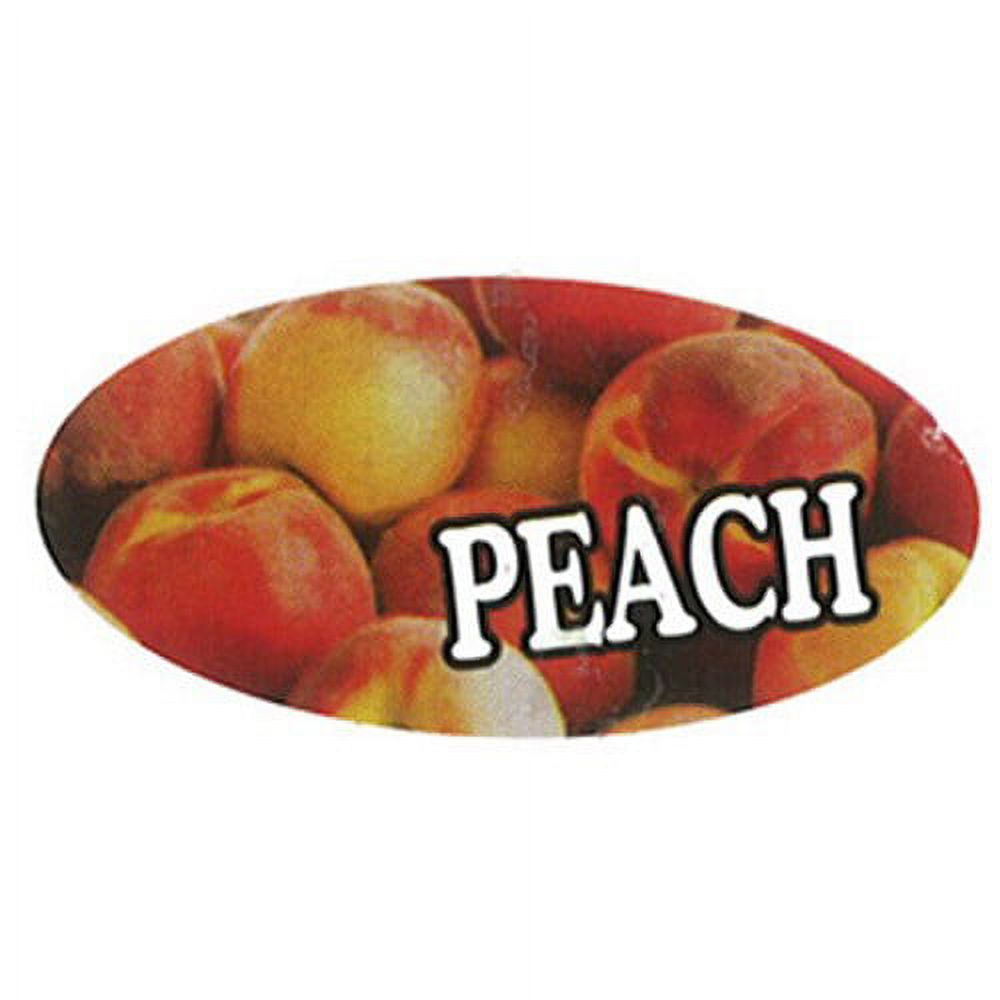 Specialty Printing Oval Peach Flavor Label, 1.96" x 31/32" | 1000/Roll ...