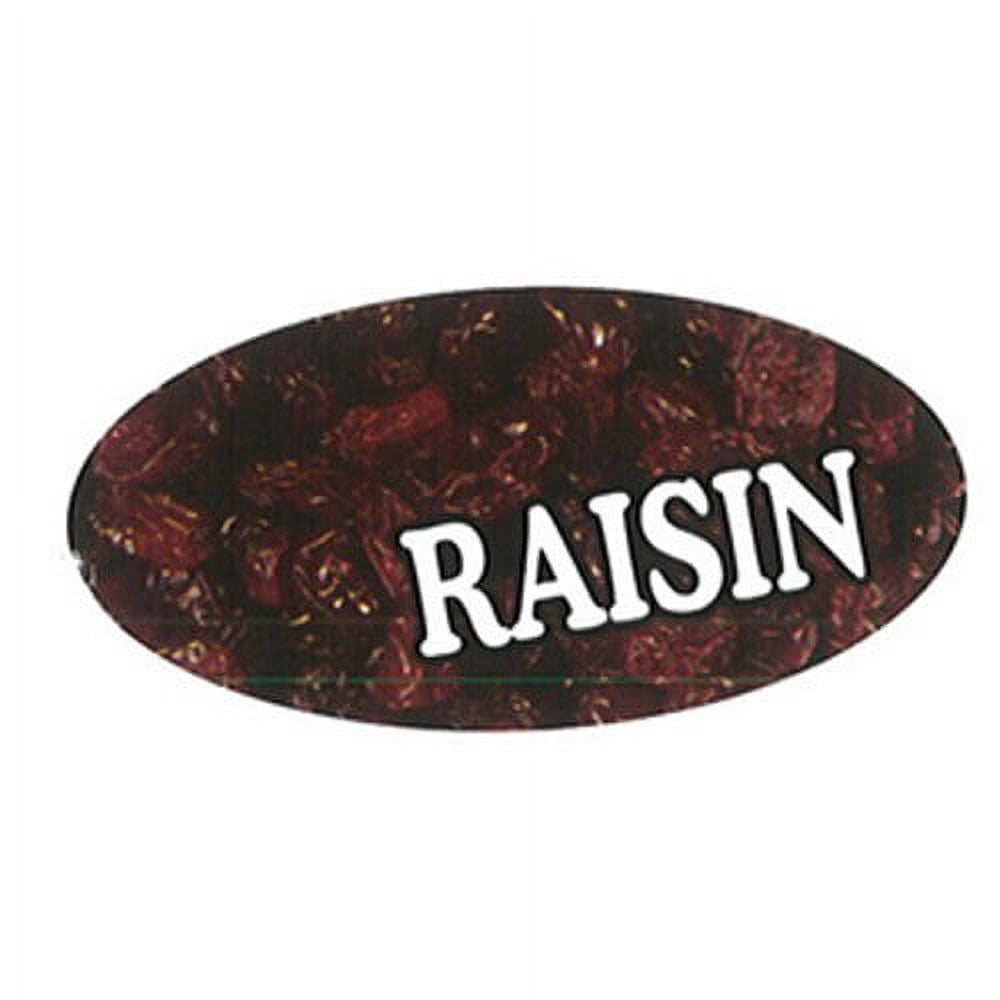 Specialty Printing Oval Raisin Flavor Label, 1.96" x 31/32" | 1000/Roll ...