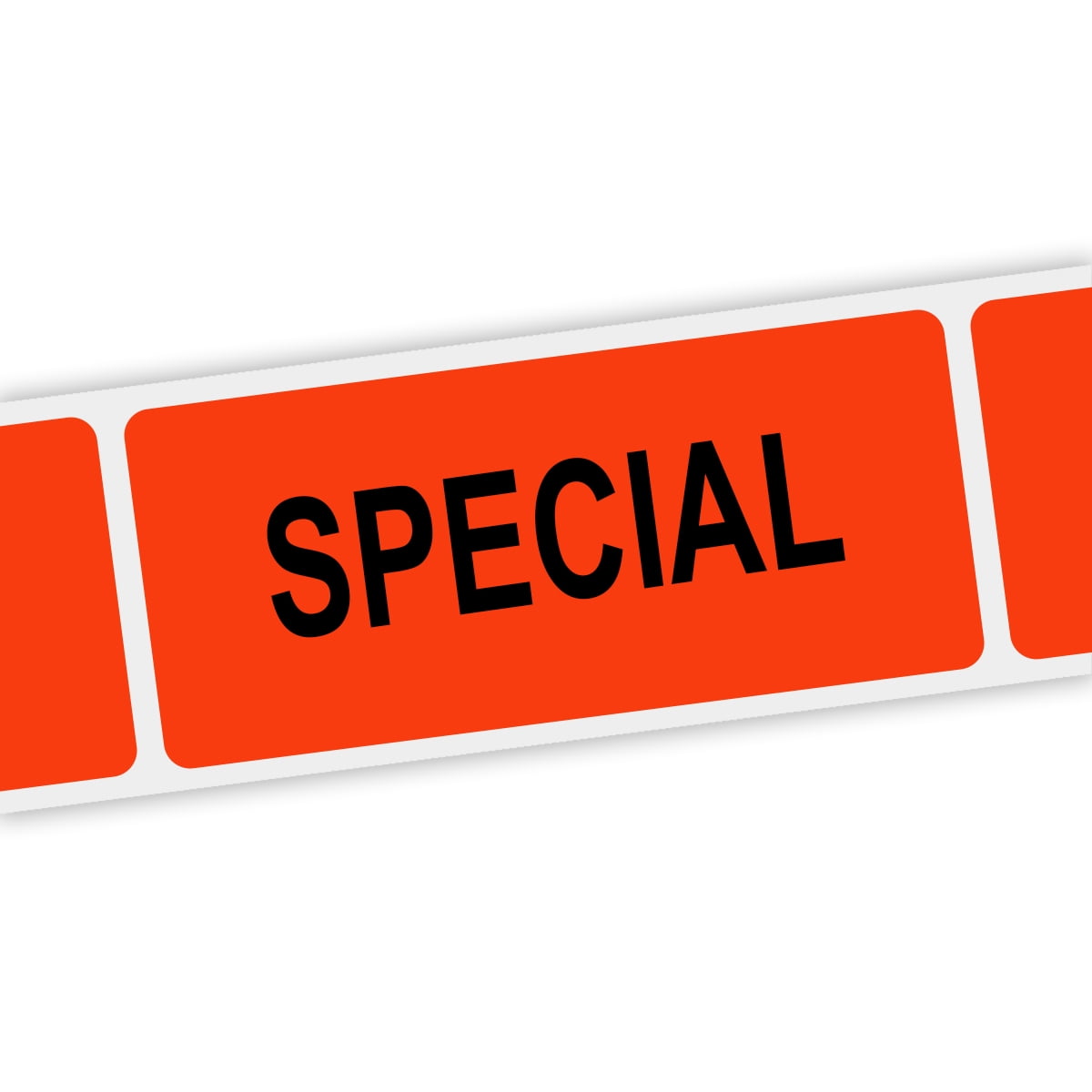 Specialty Printing Special Grabber Label Dayglo Red with Black Print, 1 ...