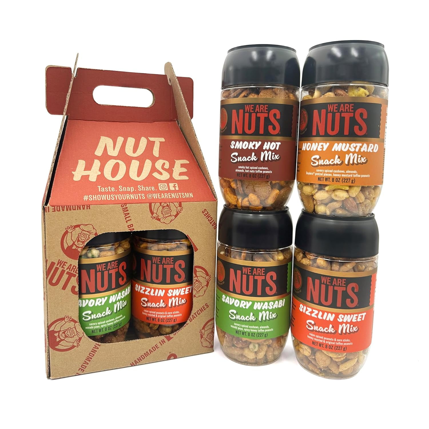 Specialty Snack & Trail Mix - Nut House Variety Pack: Smoky Hot, Honey ...