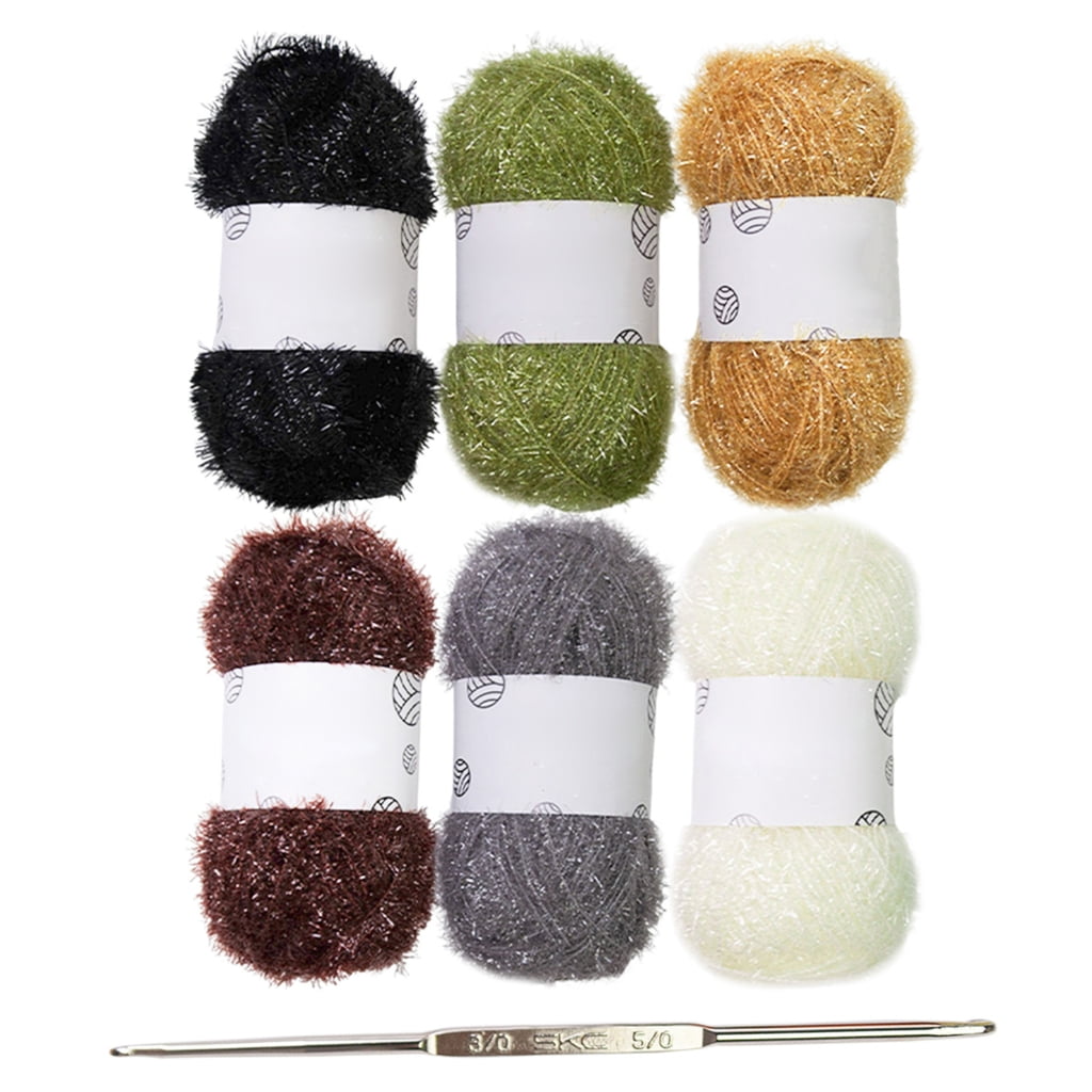 Specialty Yarn Sparkles Dish Scrubby Yarn Crochet Yarn with Hook for ...