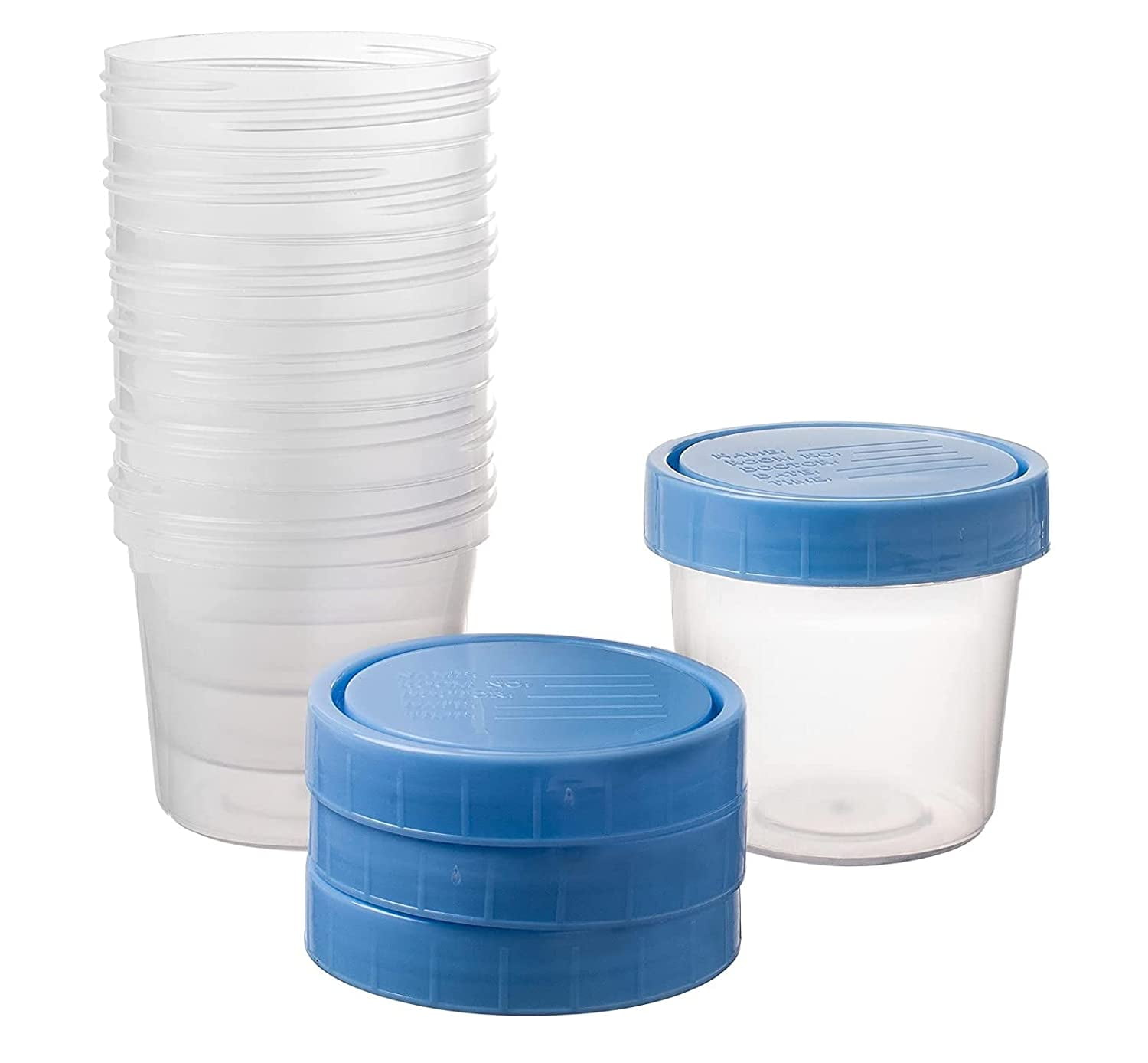 Specimen Cups with Leak Proof Screw on Lids - 3.5oz [Pack of 500] Clear ...