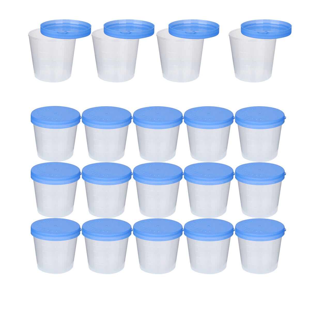 Specimen Cups With Lids, measuring spoons set 50pcs Sputum Cup ...