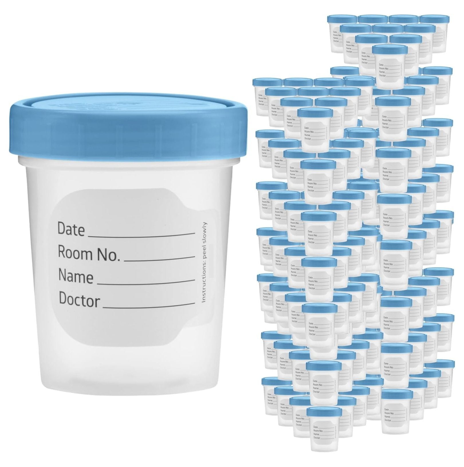 Specimen Cups with Leak Proof Screw on Lids - 4oz [Pack of 150] Non ...