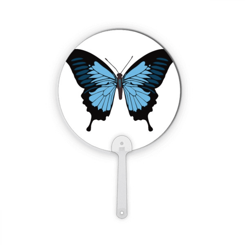 Specimen in Dark Blue Plastic Round Handheld Fan Decorations Craft ...