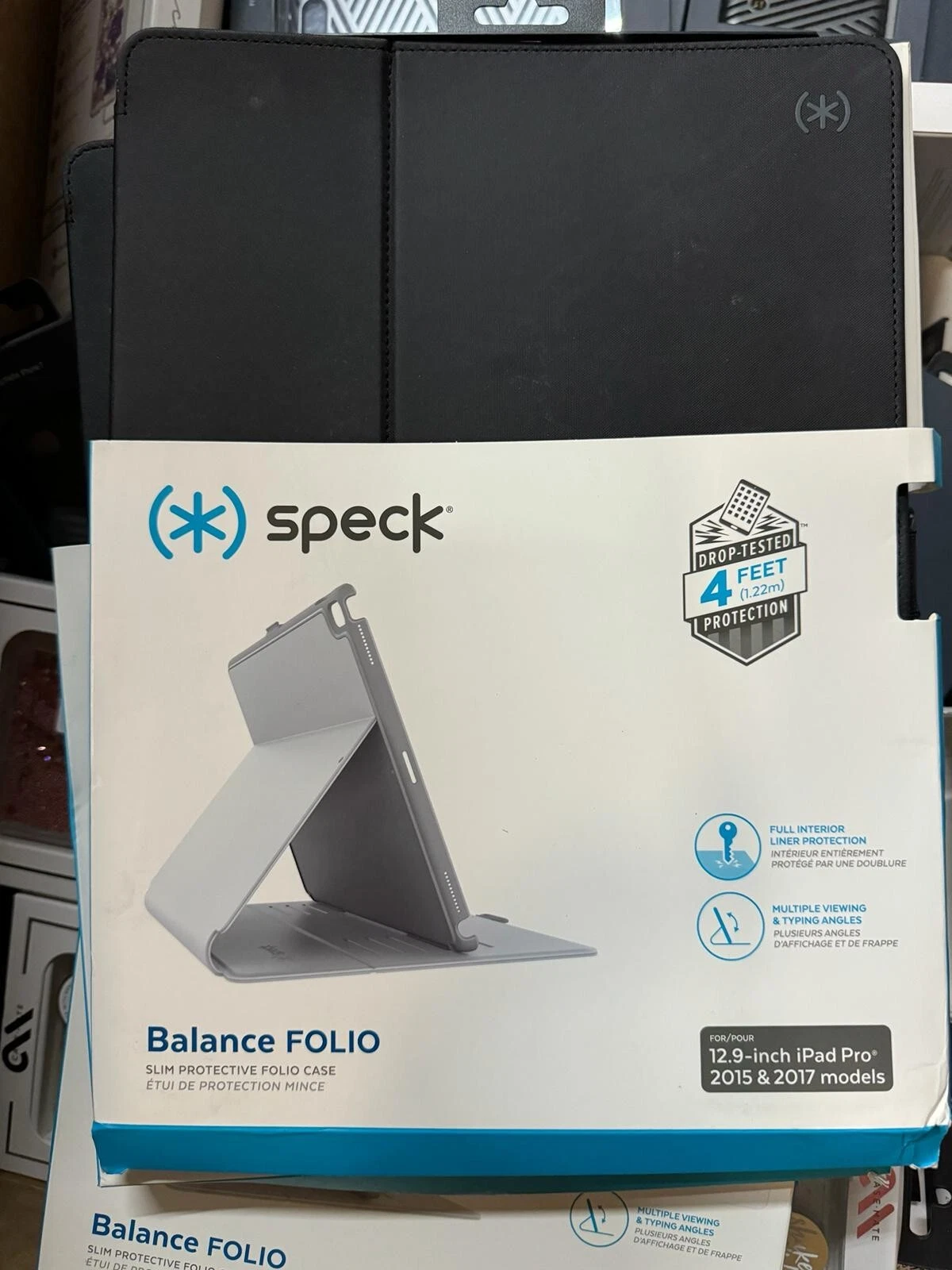 Speck Balance Folio Case Ipad 12.9 Pro Gen1 ,Drop Tested, Stand Black ...