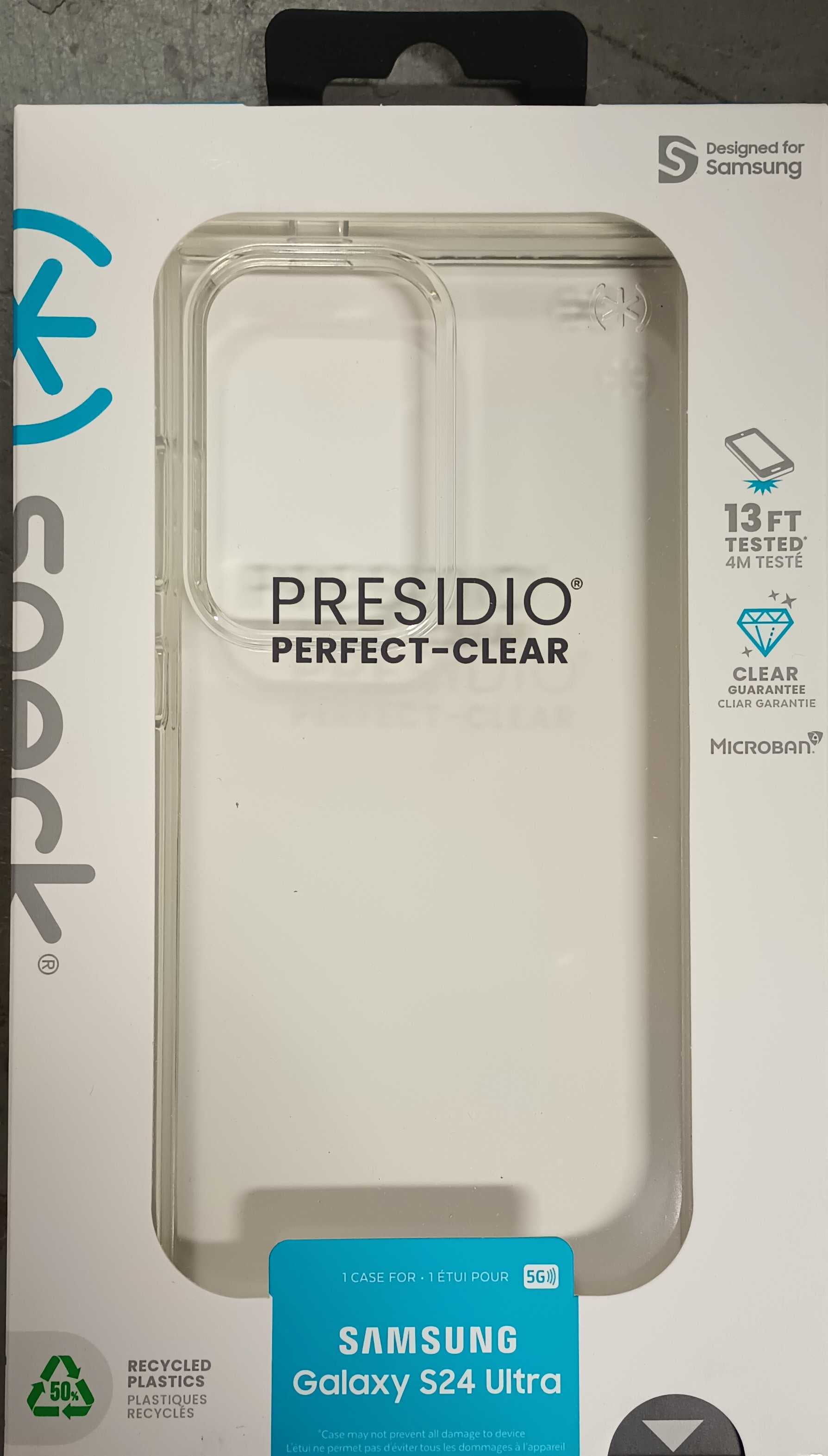 Speck Presidio Perfect Clear Case, Samsung Galaxy S24 Ultra, Drop ...
