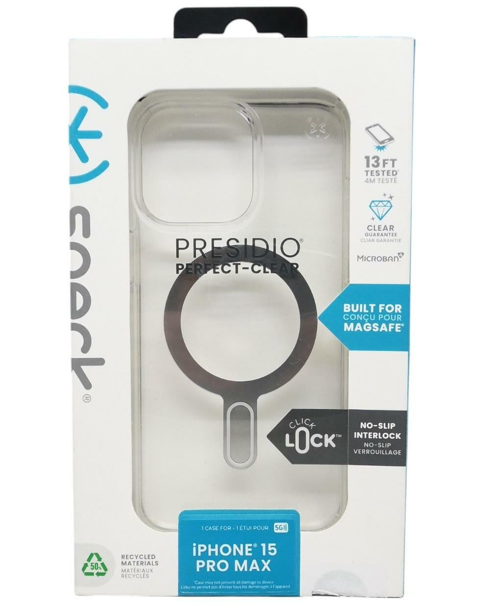 Speck iPhone 15 Pro Max Case-Presidio Perfect-Clear-ClickLock-MagSafe-6 ...
