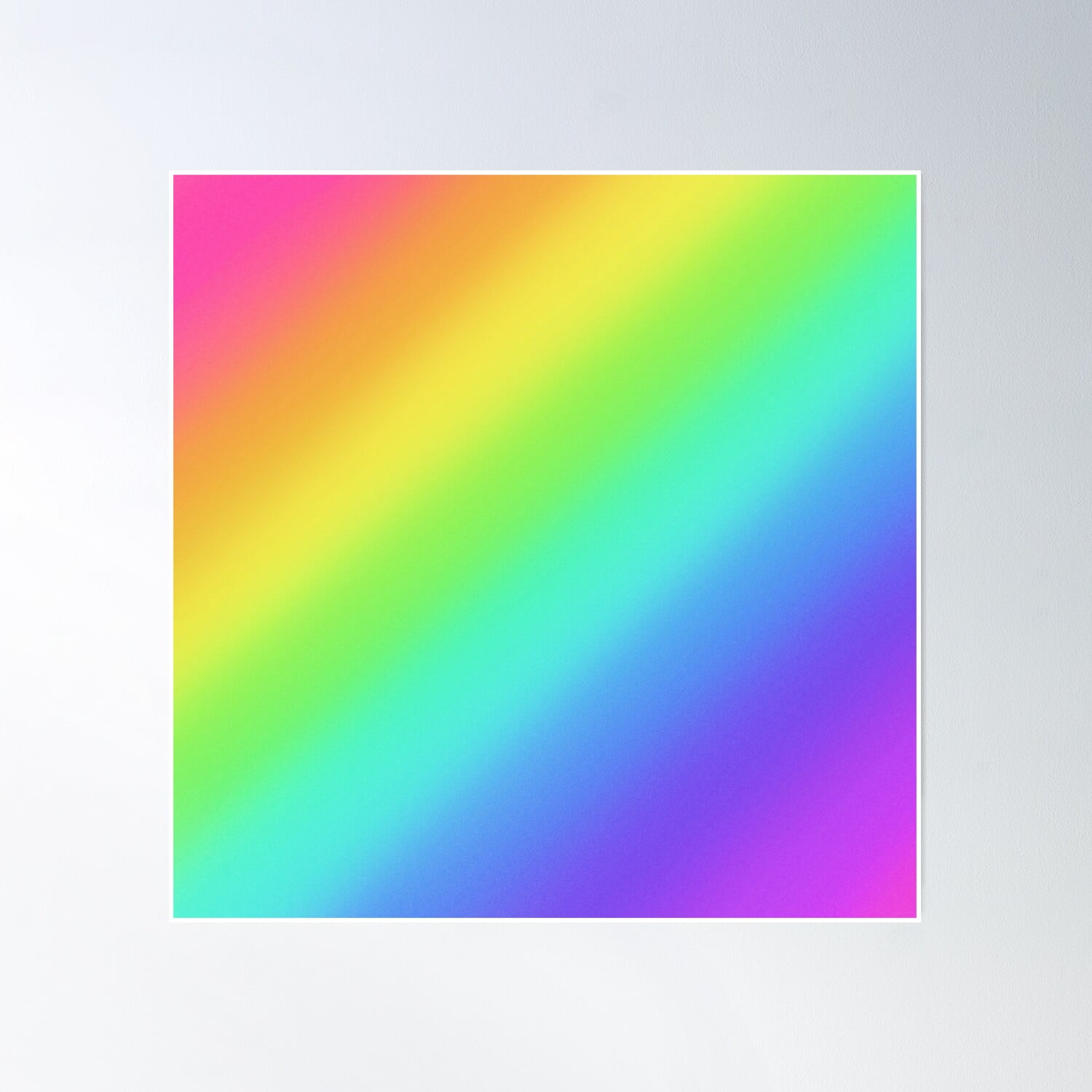 Speckled Rainbow Gradient Poster Wall Art, Modern Wall Decor, 16x16 ...