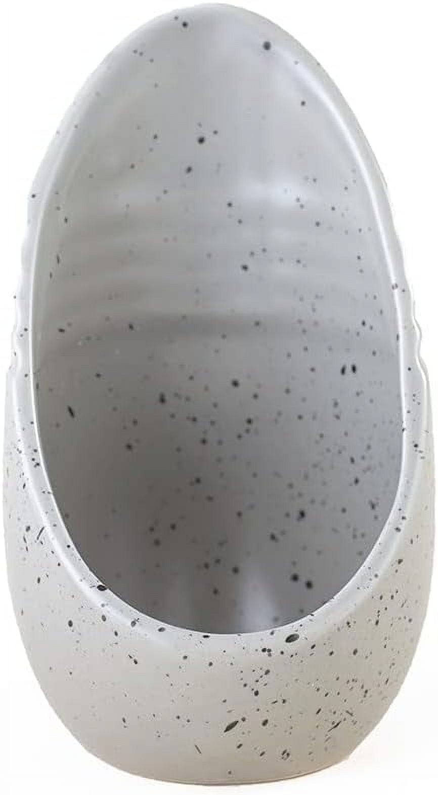 Speckled Upright Earthenware Spoon Rest - Kitchen Utensil Holder ...