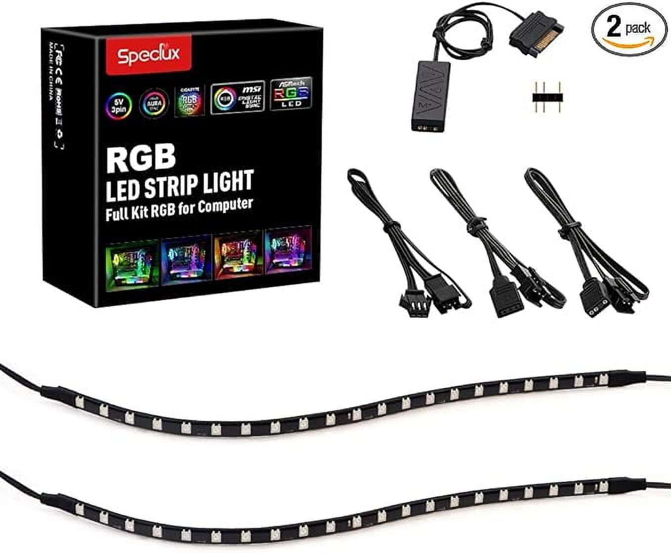 Speclux PC Addressable RGB LED Strip Lights Kit - Magnetic PC Case ...