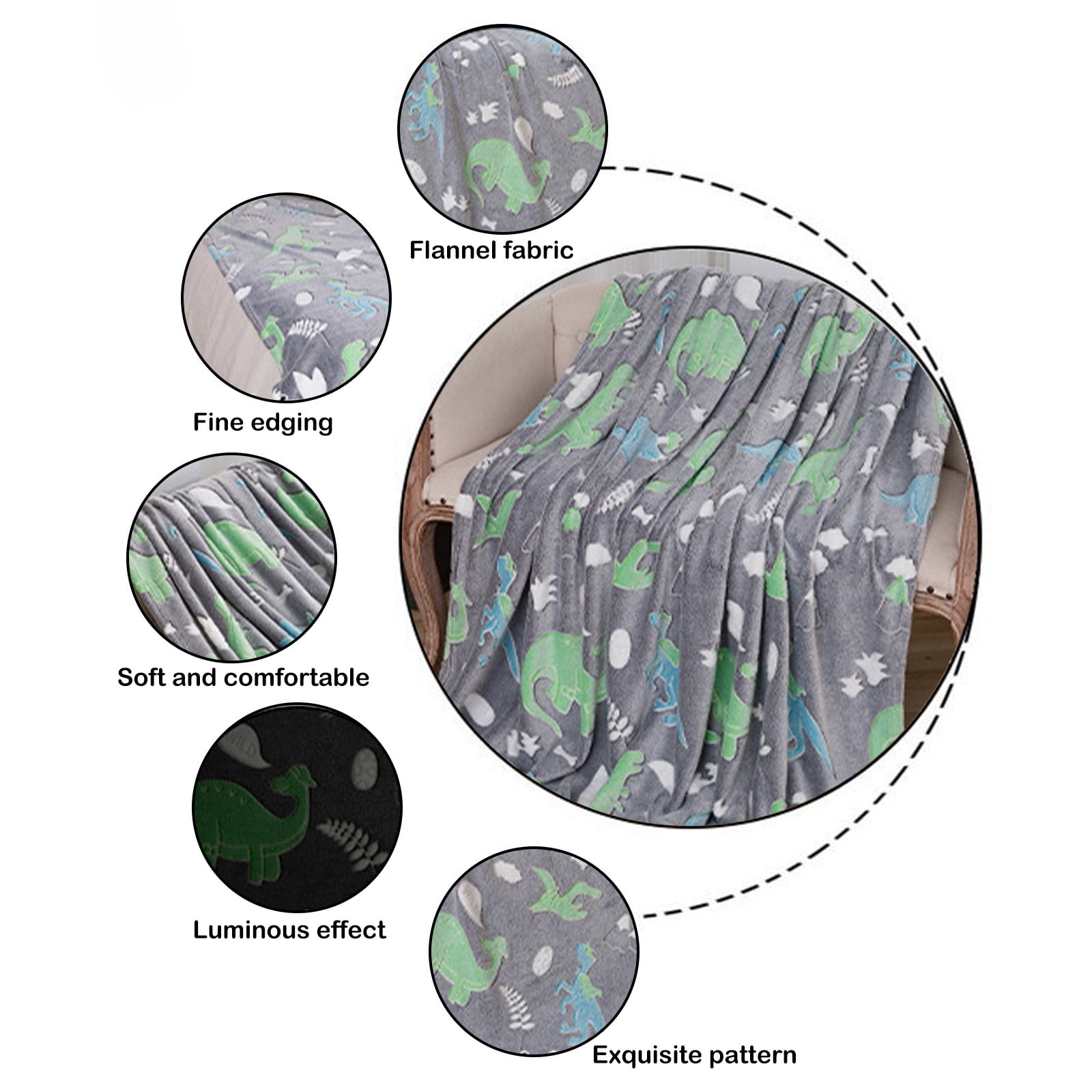 Specollect 1 Flannel Bed Blanket Luminous Blanket - All Season Blanket ...