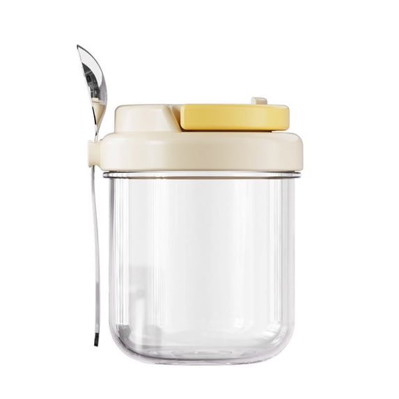 Specollect 1 Pcs 430ML Breakfast Cup With Phone Holder, Glass Overnight ...