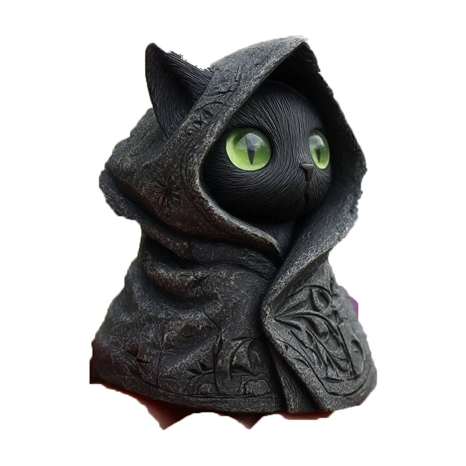 Specollect 1 Pcs Mysterious Hooded Statue Halloween Gothic Decor Resin ...